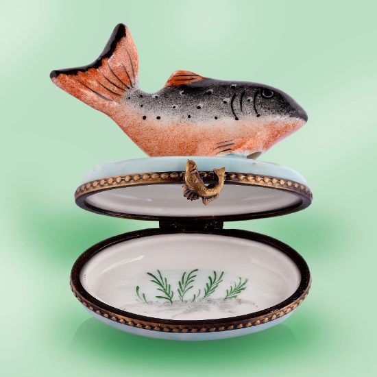 The Cottage Shop - Limoges Salmon Box